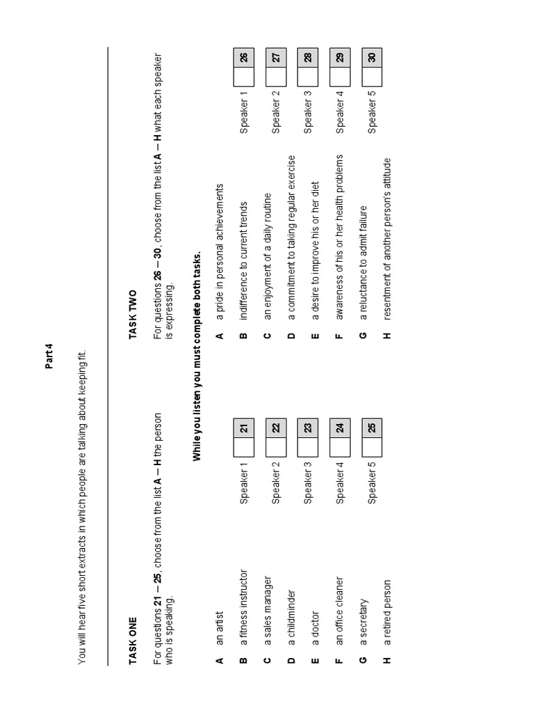 CAE Listening Full Test Teacher Handbook 08 5 | PDF