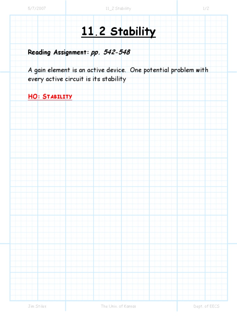 11.2 Stability: Reading Assignment | PDF