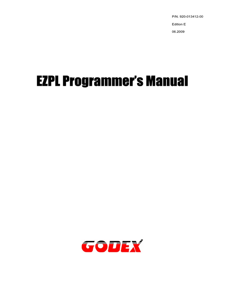 Godex EZPL Manual | PDF | Universal Product Code | Printer (Computing)