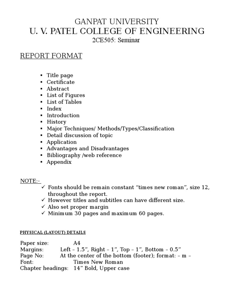 U. V. Patel College of Engineering: Ganpat University | PDF