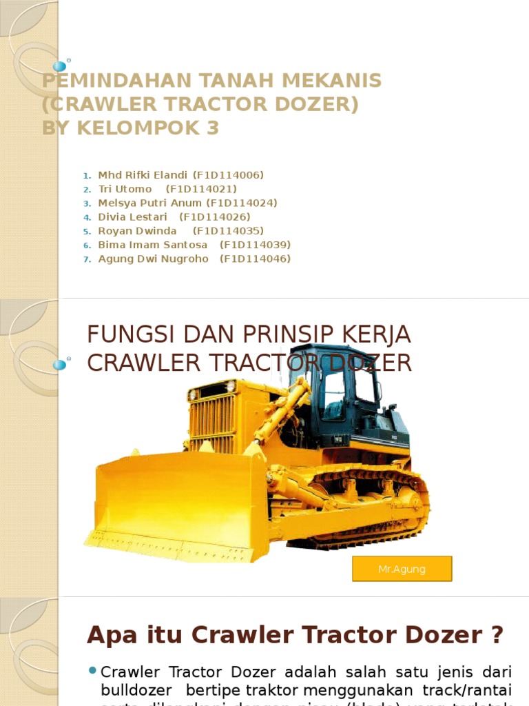 Fungsi Dan Prinsip Kerja Crawler Tractor Dozer | PDF