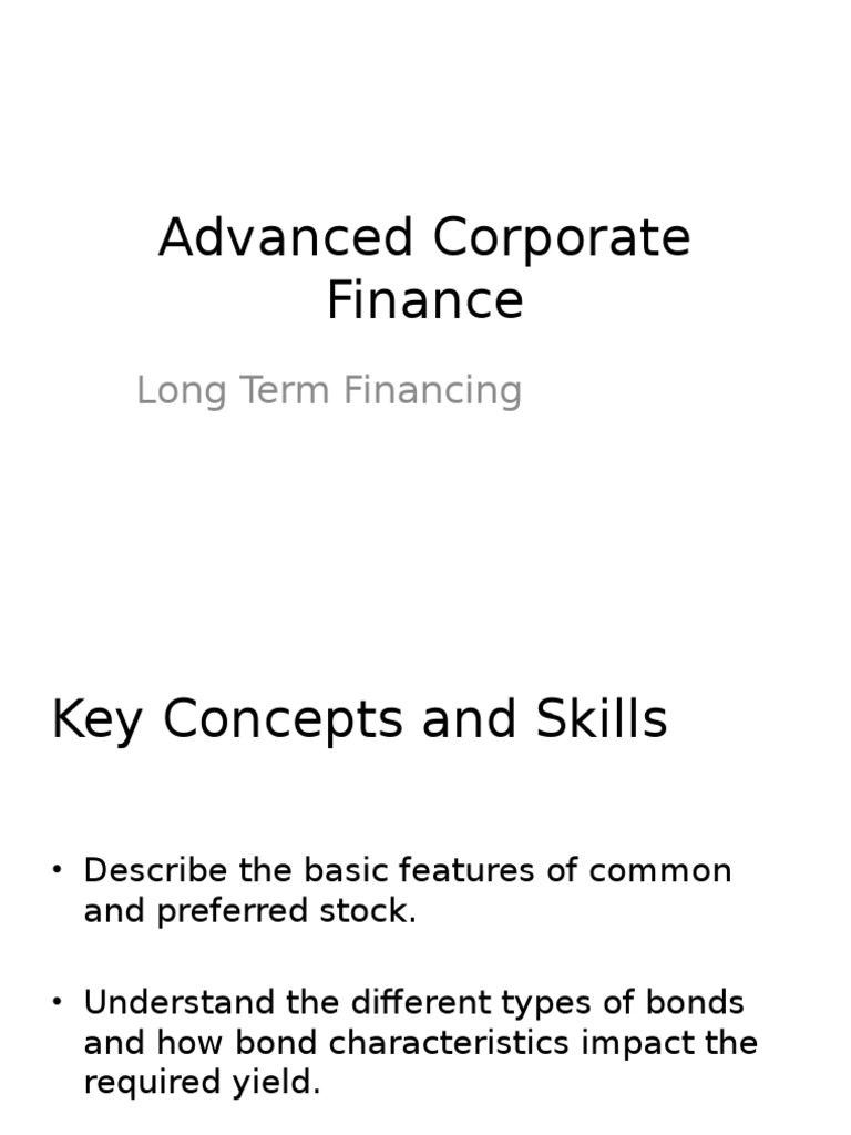 Long Term Financing | PDF | Bonds (Finance) | Debt