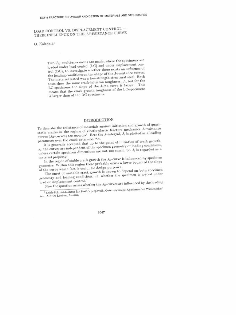 Load Control Vs Displacement Control | PDF
