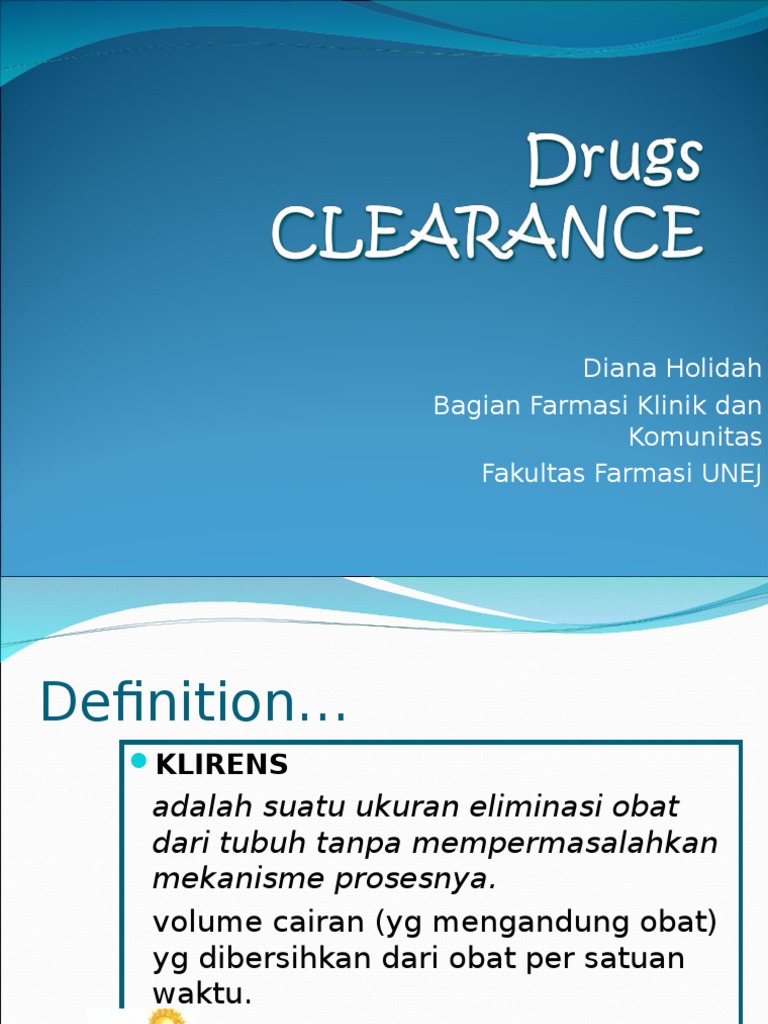 Klirens Obat dan Ekskresi Ginjal | PDF