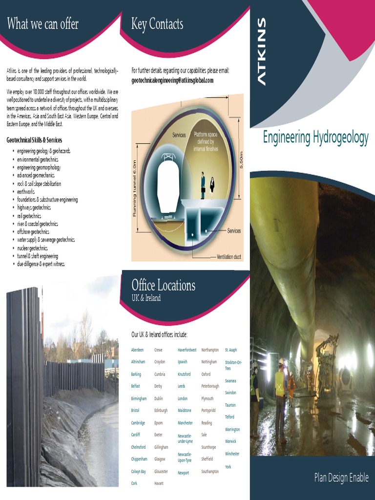 Engineering Hydrogeology Trifold | Download Free PDF | Hydrogeology | Dam