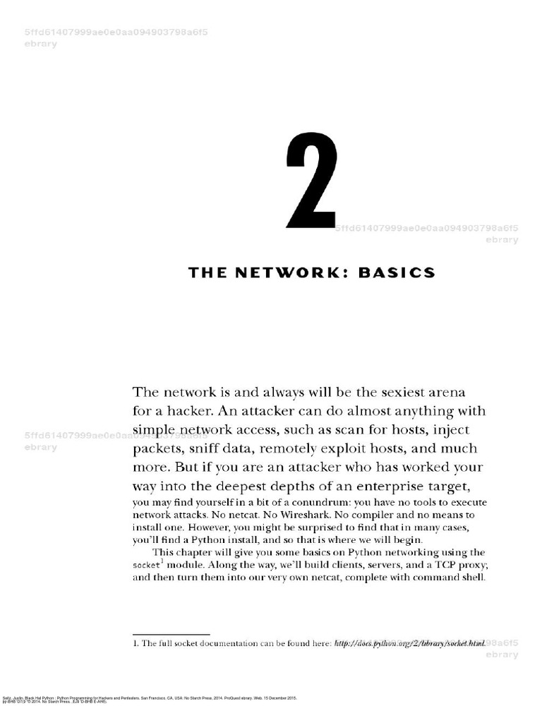 Black Hat Python Python Programming For Hackers and Pentesters ...