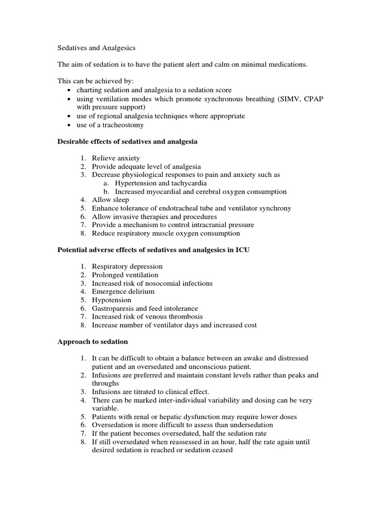 Sedation Analgesia Paralysis | PDF | Analgesic | Opioid