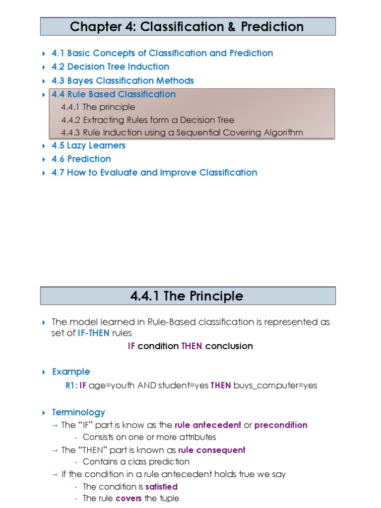 Chapter 4: Classification & Prediction | PDF | Regression Analysis ...
