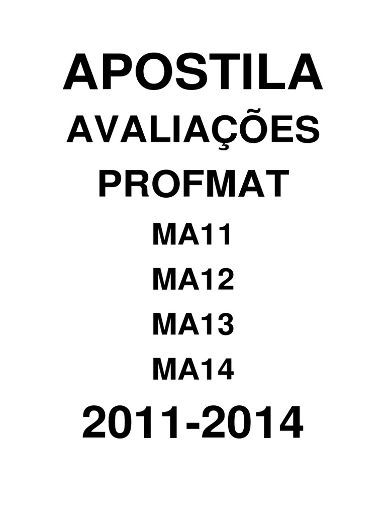 Apostila Provas Profmat | PDF | Número primo | Logaritmo