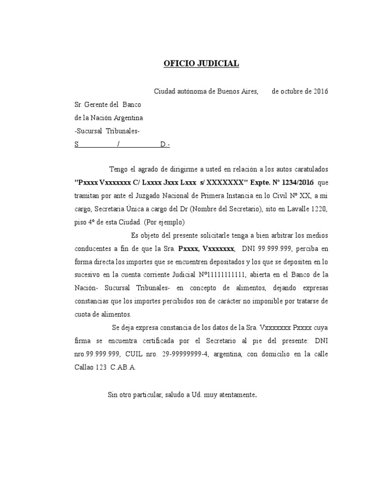 Modelo Oficio Banco | PDF