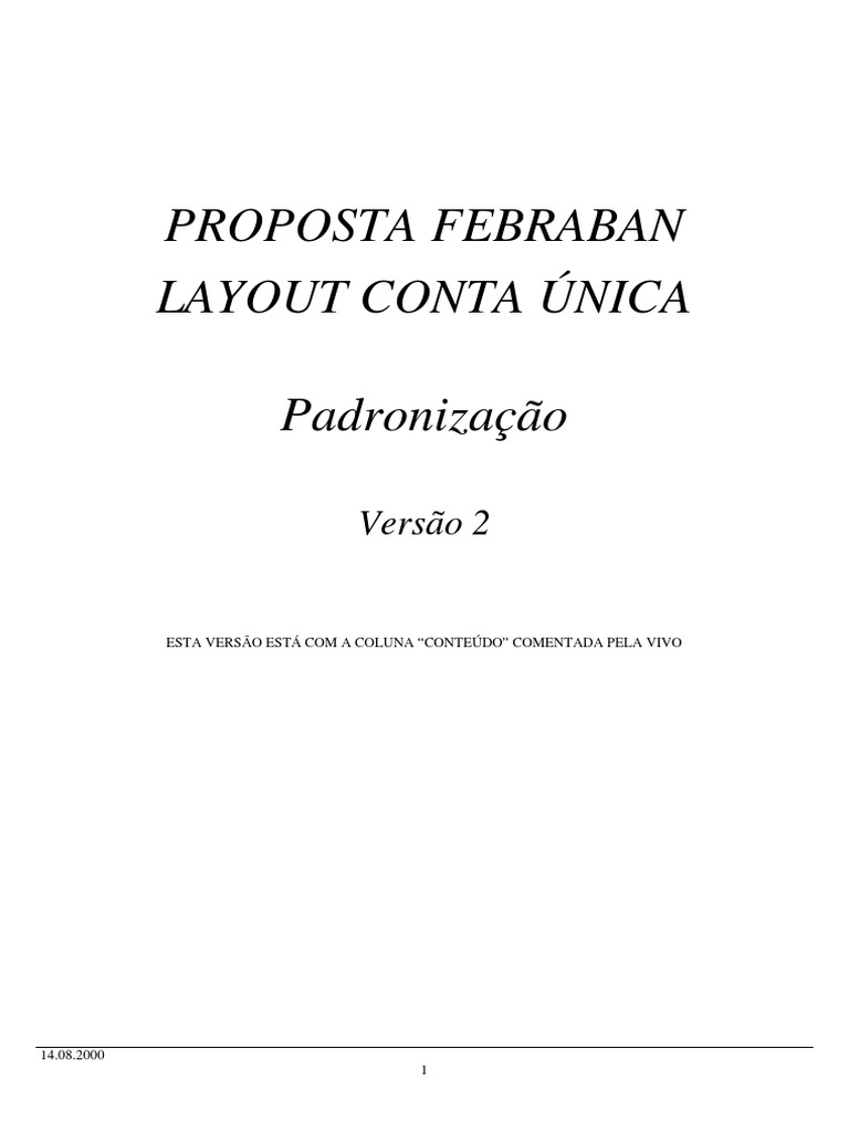 Layout Febraban V2 - Telefonia | PDF | Identificador | Celulares