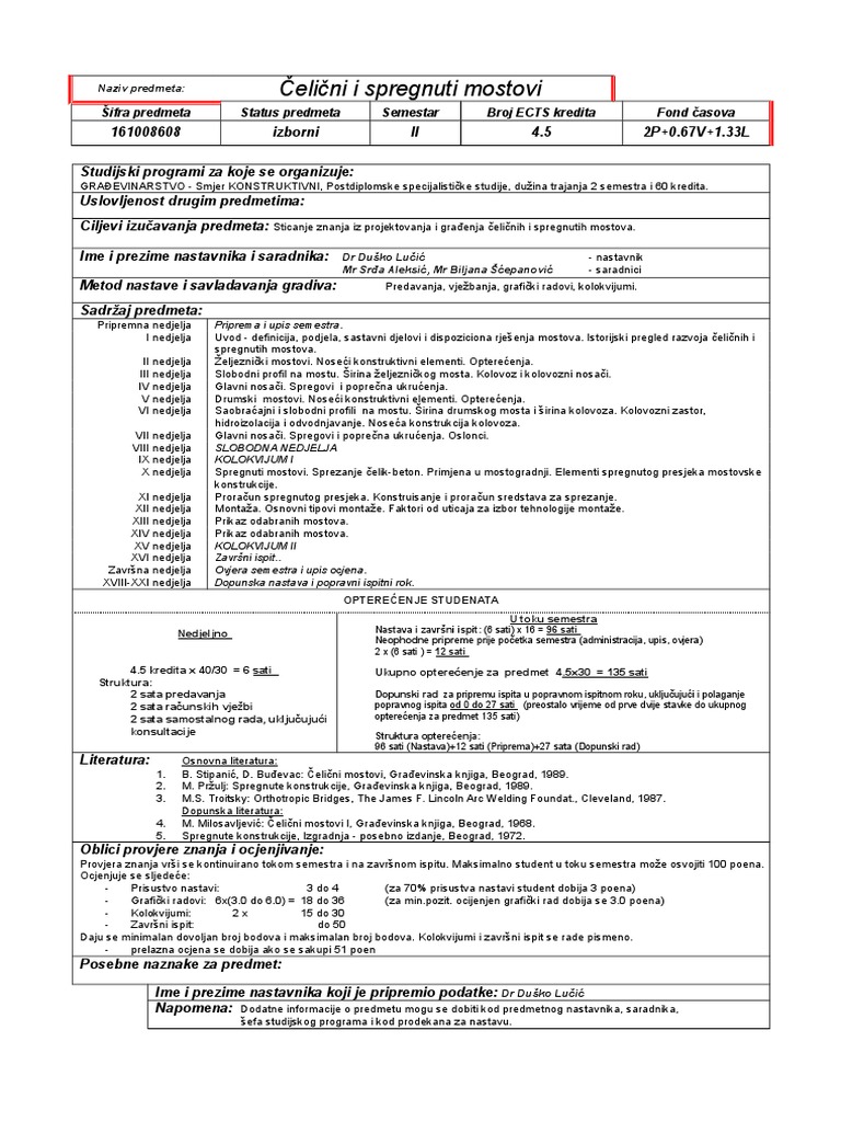 57 - Celicni I Spregnuti Mostovi K | PDF