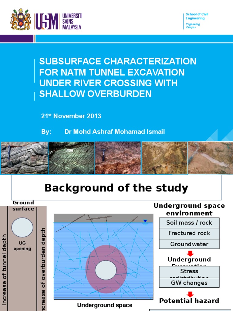 Subsurface Characterization For Natm Tunnel Excavation Under River ...