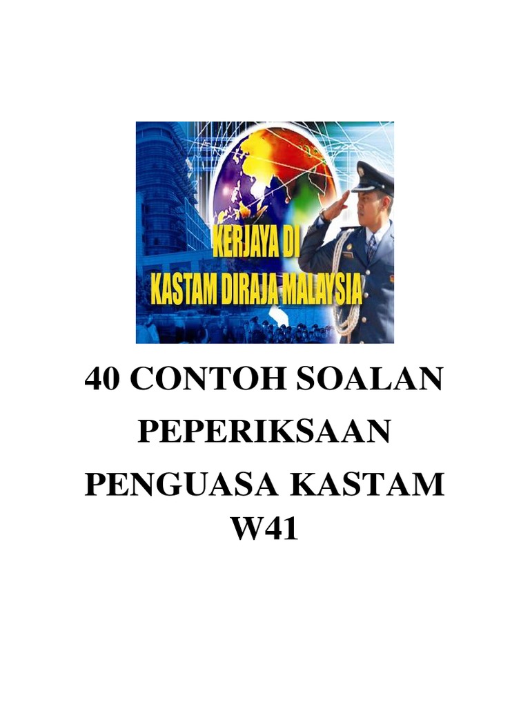 40 Contoh Soalan Penguasa Kastam w41 | PDF