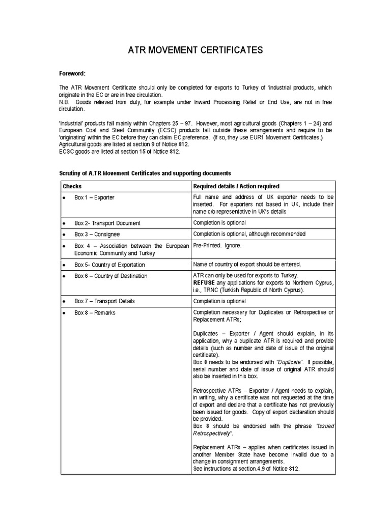 Guidance For Completing Atr Forms - Section 2 | PDF | Invoice | Business