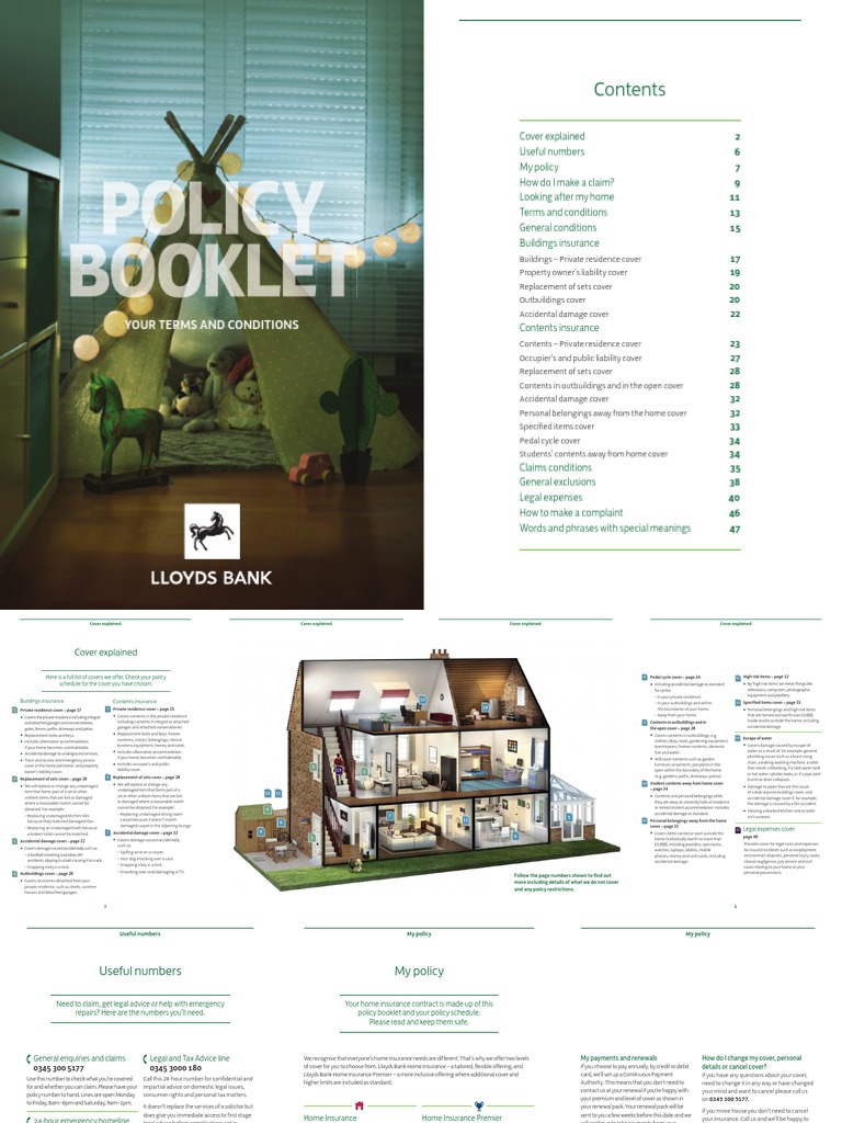 Home Insurance Policy Booklet | PDF | Home Insurance | Insurance