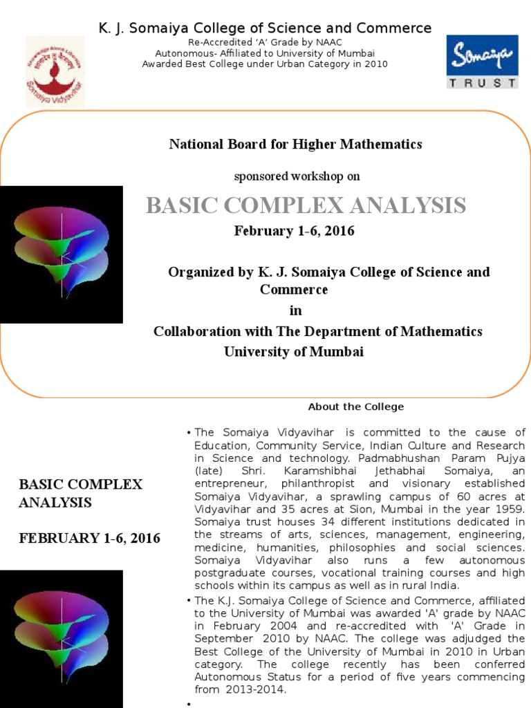 Basic Complex Analysis: National Board For Higher Mathematics | PDF ...