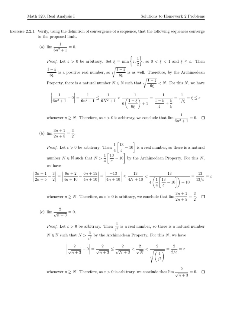 Solved Problems | PDF | Limit (Mathematics) | Sequence