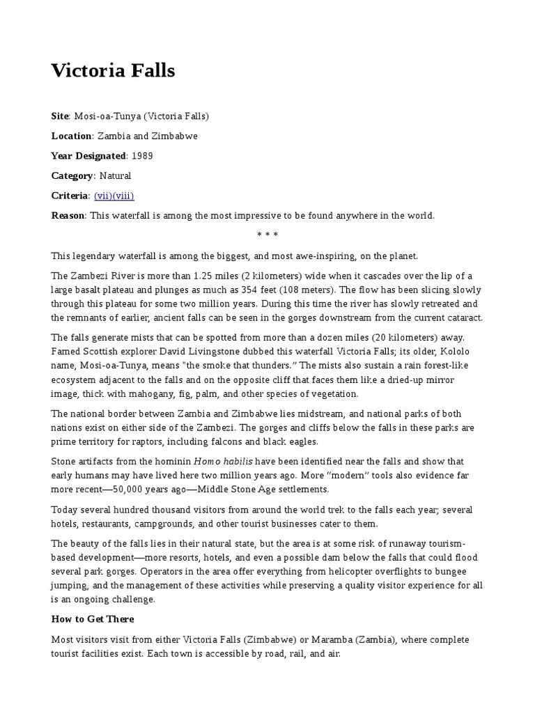 Victoria Falls | PDF