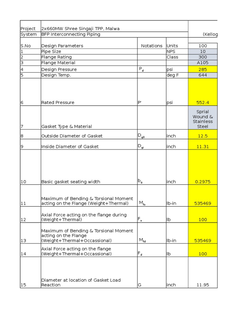 Flange Leakage Calculation (All) | PDF | Pipe (Fluid Conveyance ...