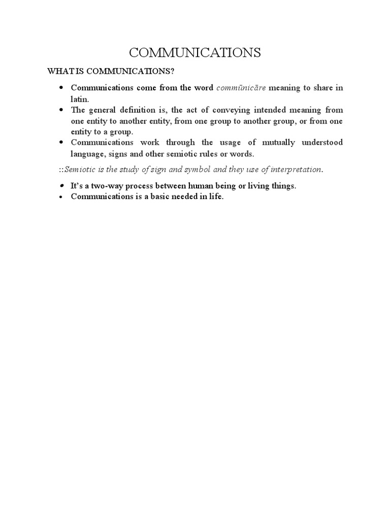 Understanding the Basics of Communication | PDF