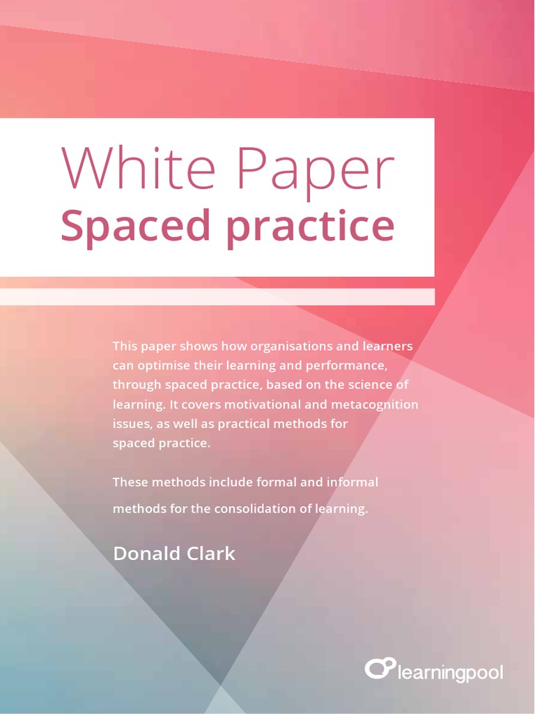 Spaced Practice - Donald Clark | Download Free PDF | Recall (Memory ...