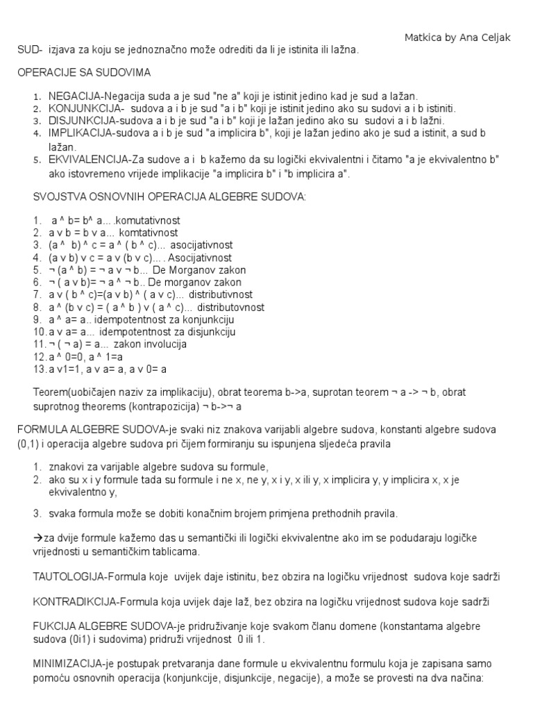MATEMATIKA - Skripta S Interneta | PDF