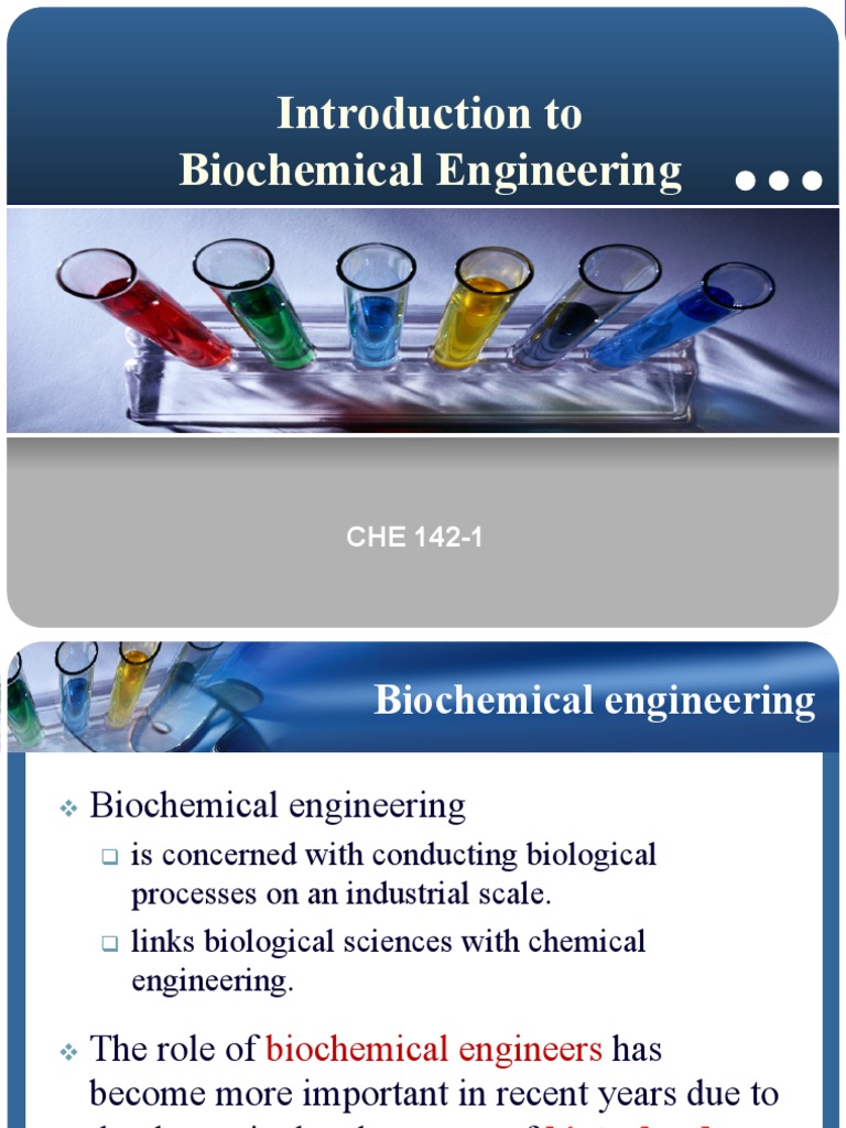 01 Intro To Bioeng | PDF | Biotechnology | Molecular Cloning