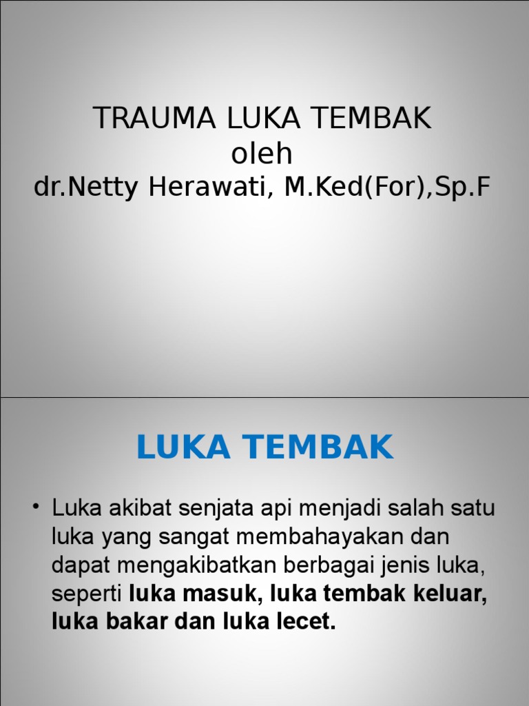 T.luka Tembak | PDF