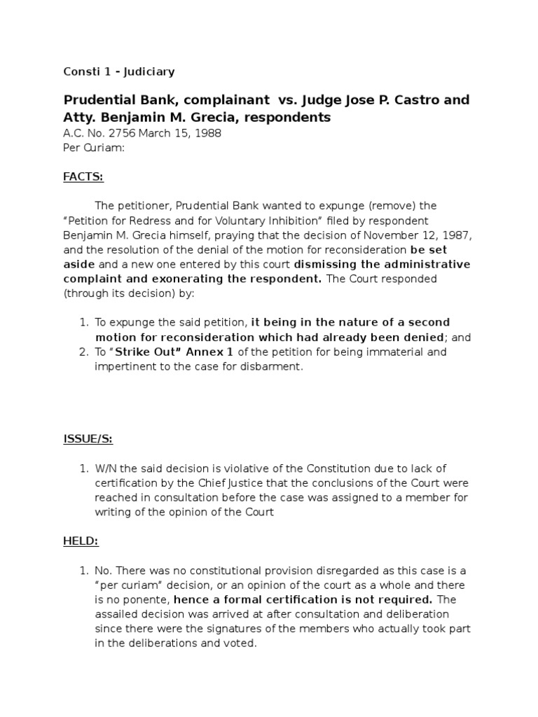 Prudential Bank Vs Castro | PDF | Justice | Crime & Violence