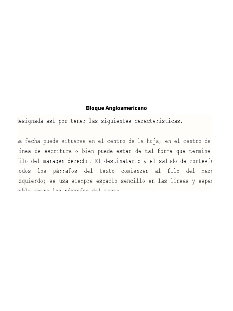 Ejemplos de cartas estilo bloque extremo | PDF | Papel | Pagos