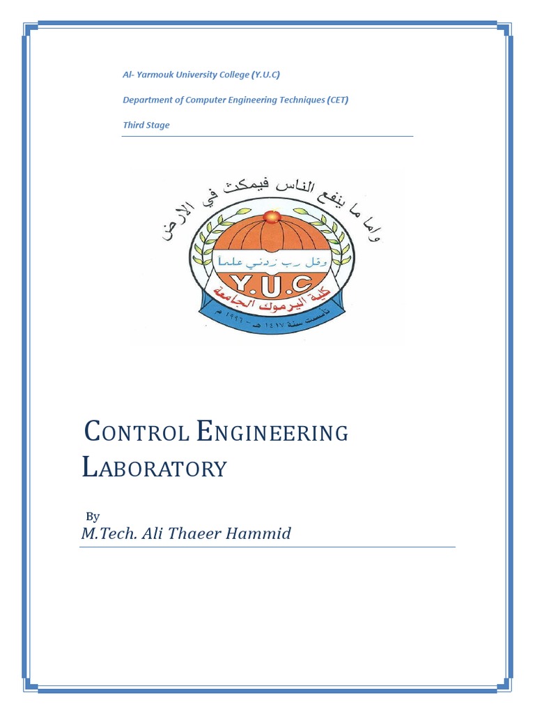 Control Engineering Laboratory Pdf Academia Science