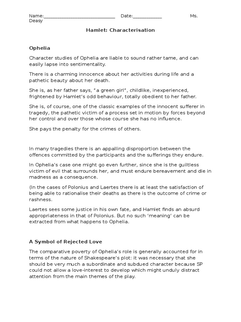 hamlet - ophelia | Hamlet