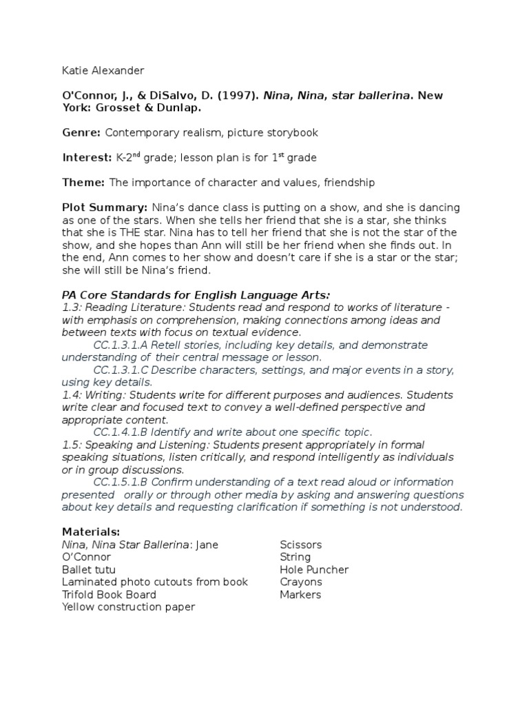 PA Core Standards For English Language Arts:: ND ST | PDF