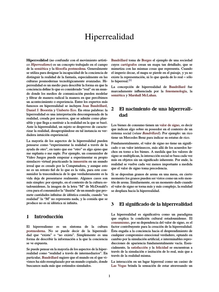 Hiperrealidad | PDF