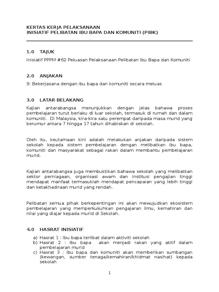 01 Kertas Konsep PIBK | PDF