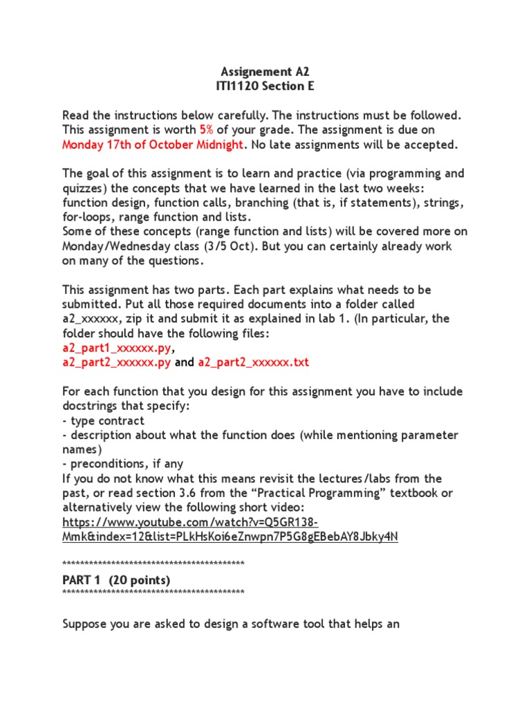 Assignment 2 Pdf Parameter Computer Programming Computer Programming