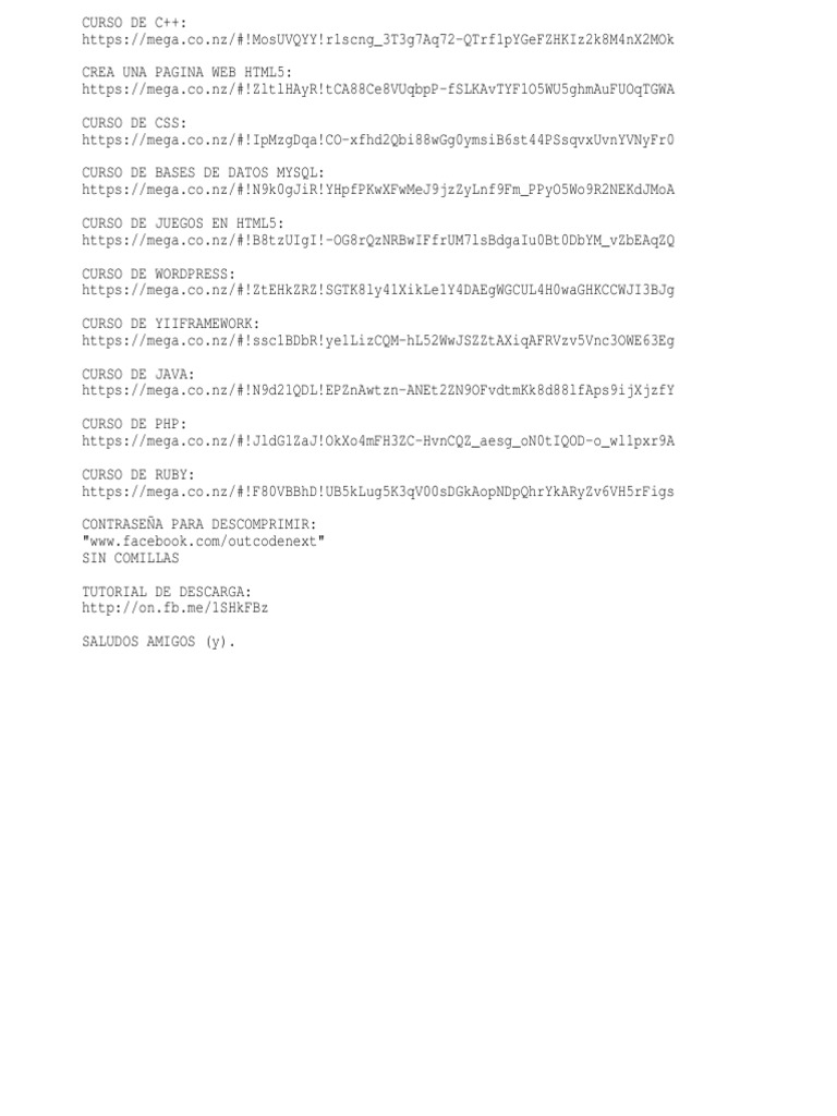 Codigo Facilito Tutoriales | PDF