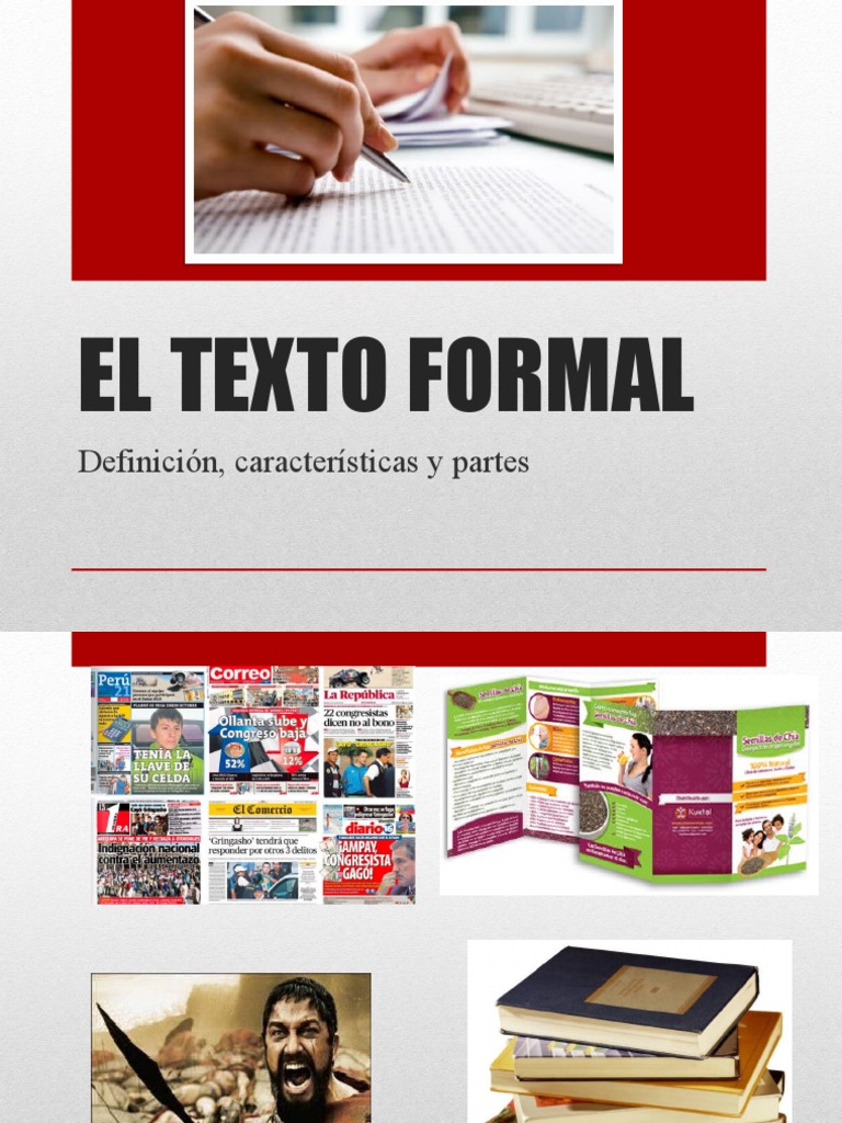 El Texto Formal: Definición, Características y Partes | PDF | Cognición ...
