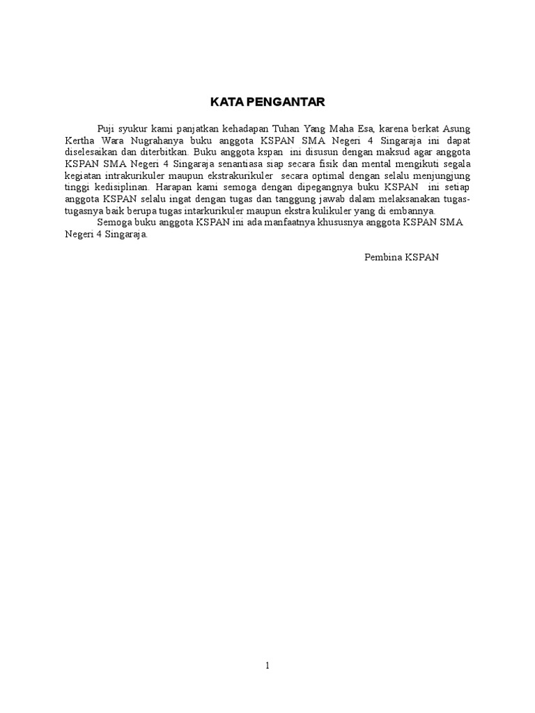 Buku Anggota KSPAN SMA 4 | PDF | Gaya Hidup