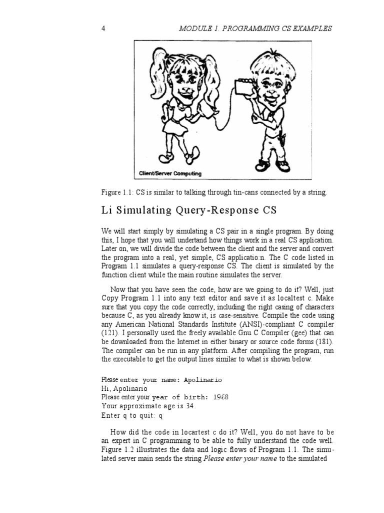 Li Simulating Query-Response CS: Module 1. Programming Cs Examples | PDF | Transmission Control ...