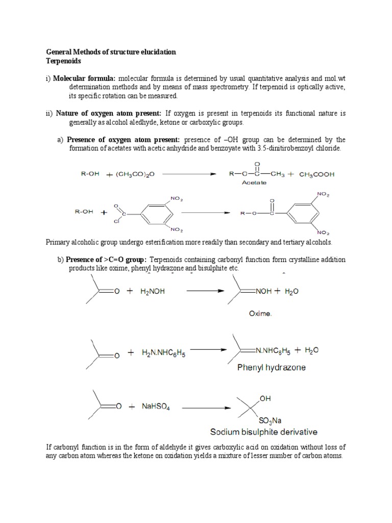 General Methods of Structure Elucidation | PDF | Aldehyde | Alkene
