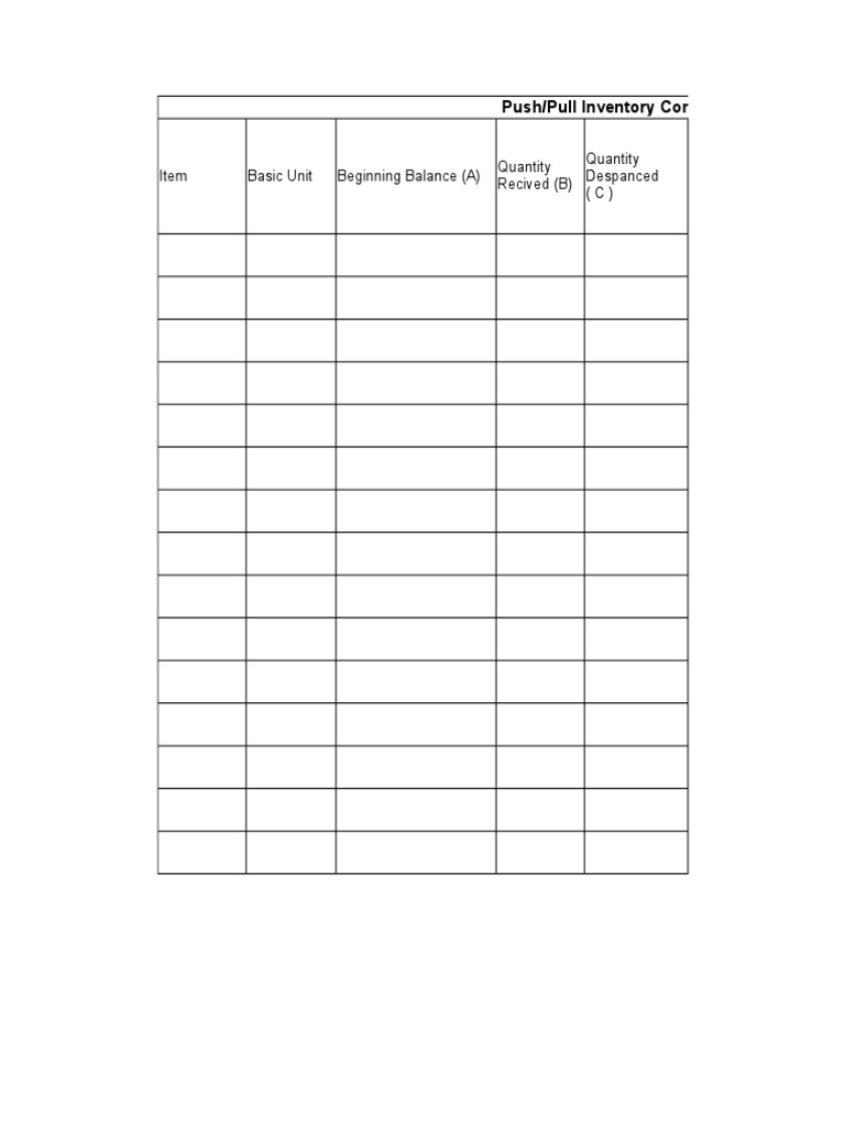 Sample Stock Inventory Template | PDF