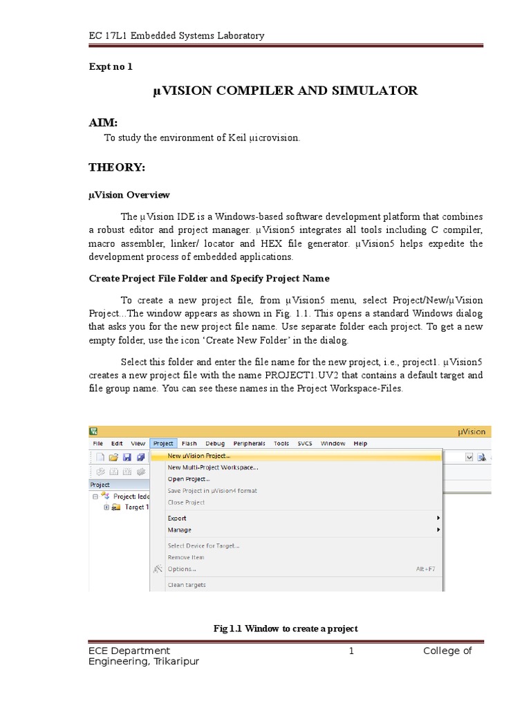 Μvision Compiler And Simulator: Expt no 1 | PDF | Analog To Digital Converter | Microcontroller