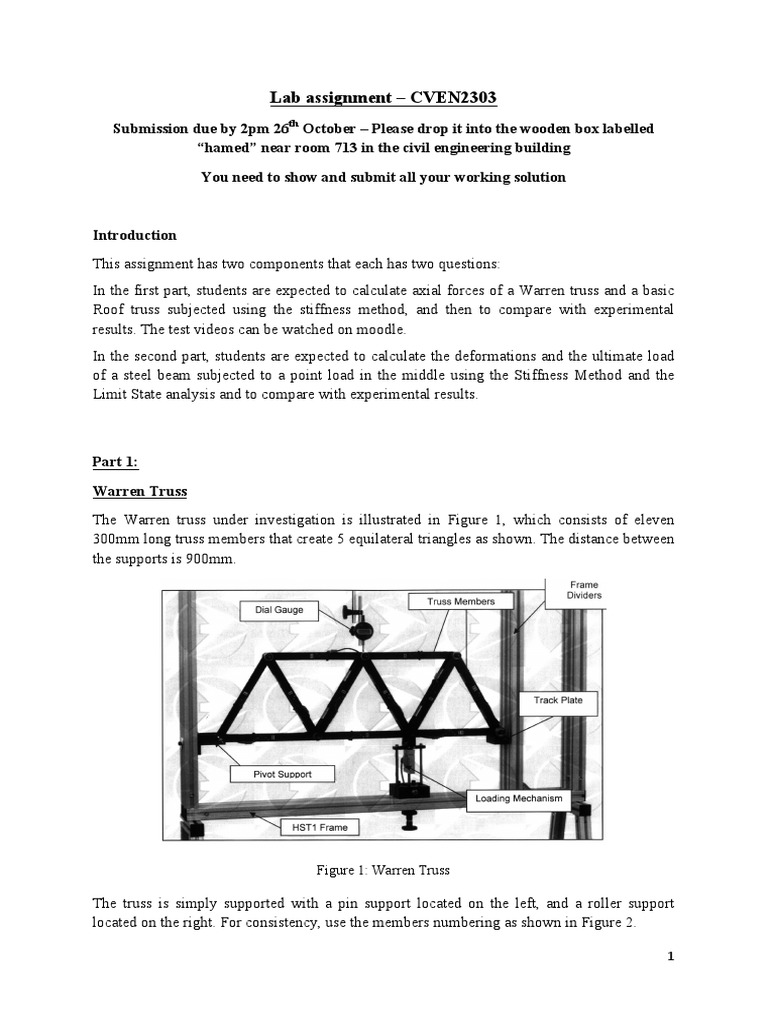 Lab Assignment | PDF | Beam (Structure) | Truss