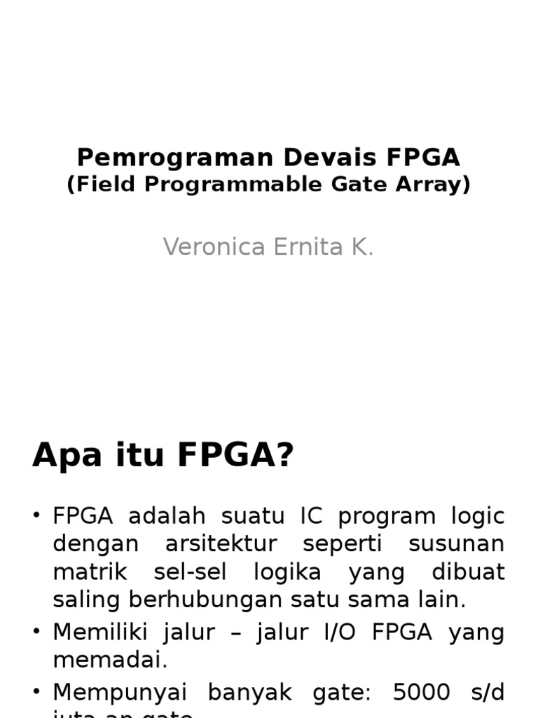 Pemrograman Devais FPGA Pert.1&2 | PDF | Metode & Bahan Ajar | Komputer