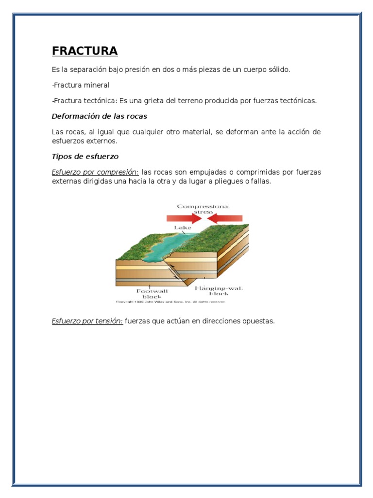 Fractura Fallas y Diaclasas | PDF | Falla (geología) | Roca ígnea