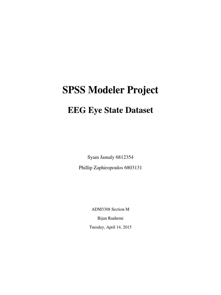 EEG Eye State Report | PDF | Artificial Neural Network | Time Series