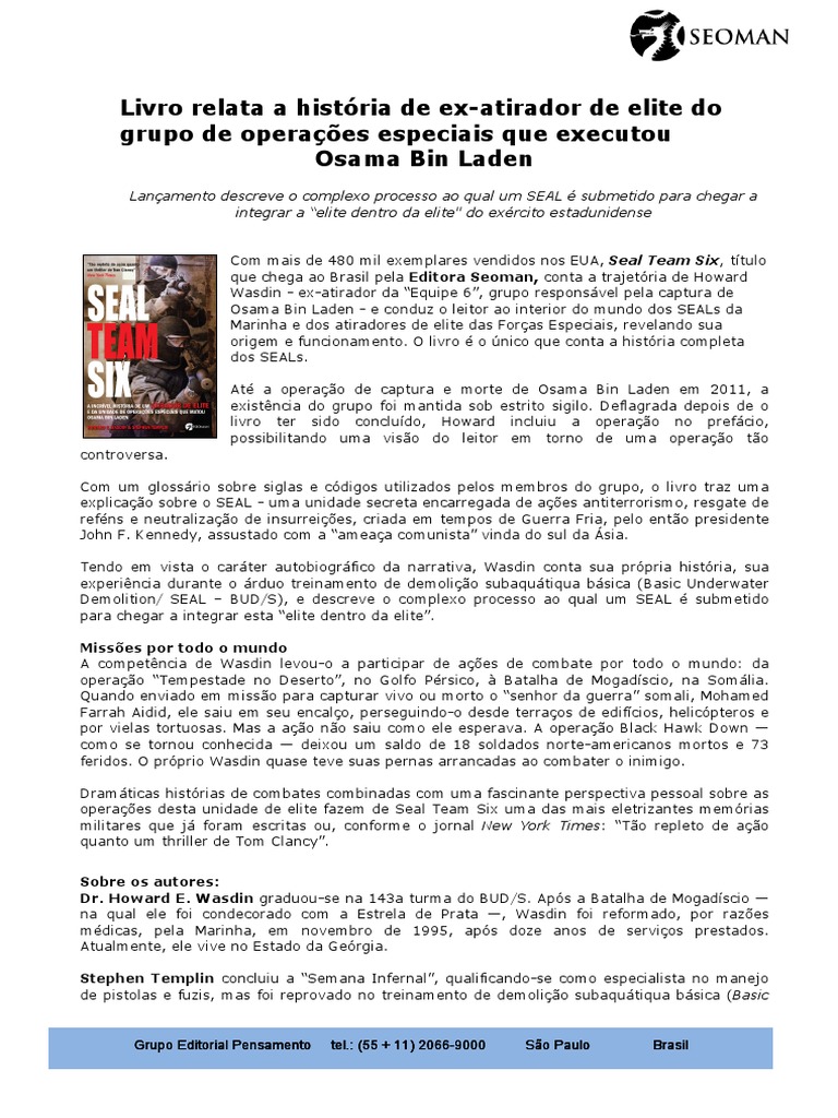 Seal Team Six | PDF | Navy SEALs dos Estados Unidos | Violência