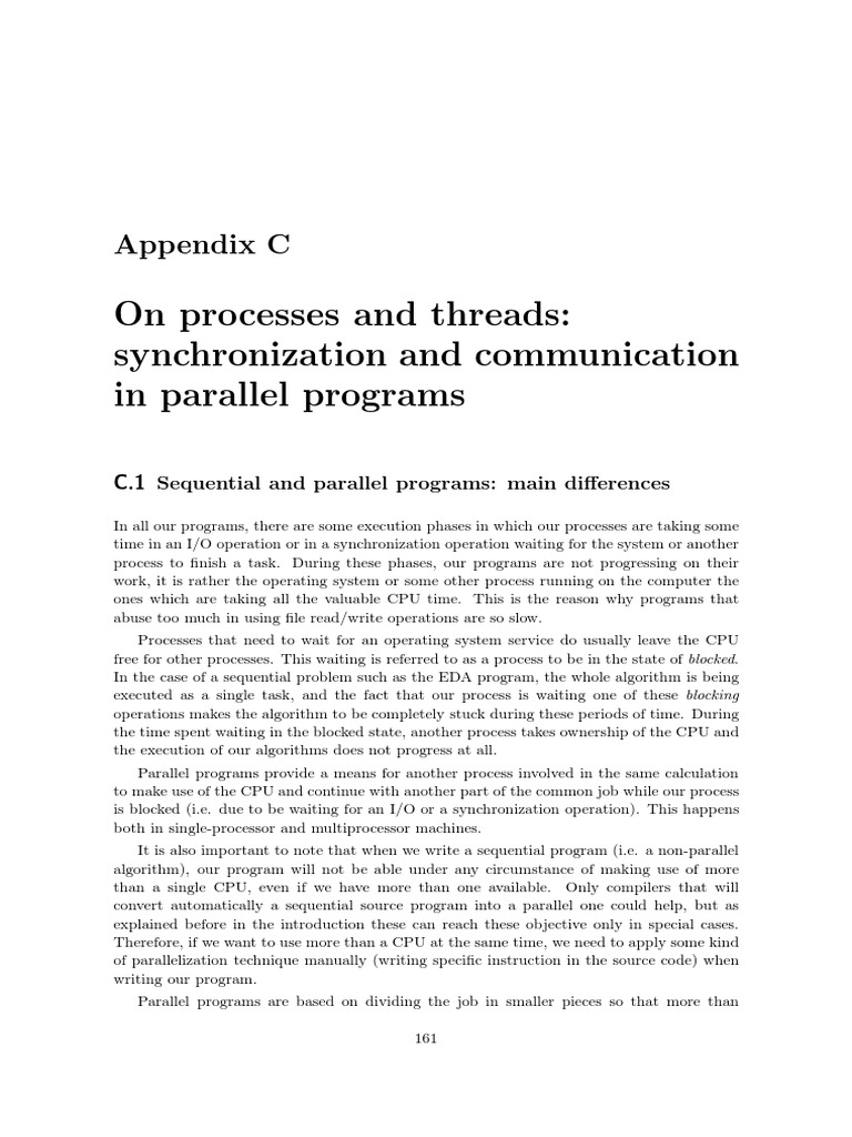 On Processes and Threads: Synchronization and Communication in Parallel ...